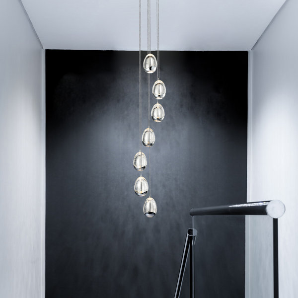 VONNLighting Venezia 7-Light Pendant Height Adjustable ETL Certified LED Teardrop Chandelier ...